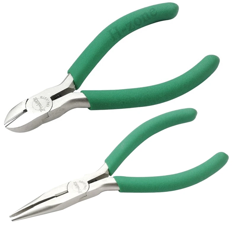 Pro-sKit-1PK-036S-Mini-Anti-Slip-Green-Handle-Titanium-Long-Nose-Pliers ...