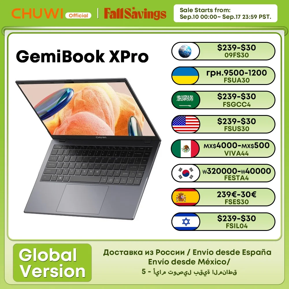 CHUWI-GemiBook-XPro-Laptop-Intel-N100-Processors-8GB-RAM-256GB-SSD-14-1 ...