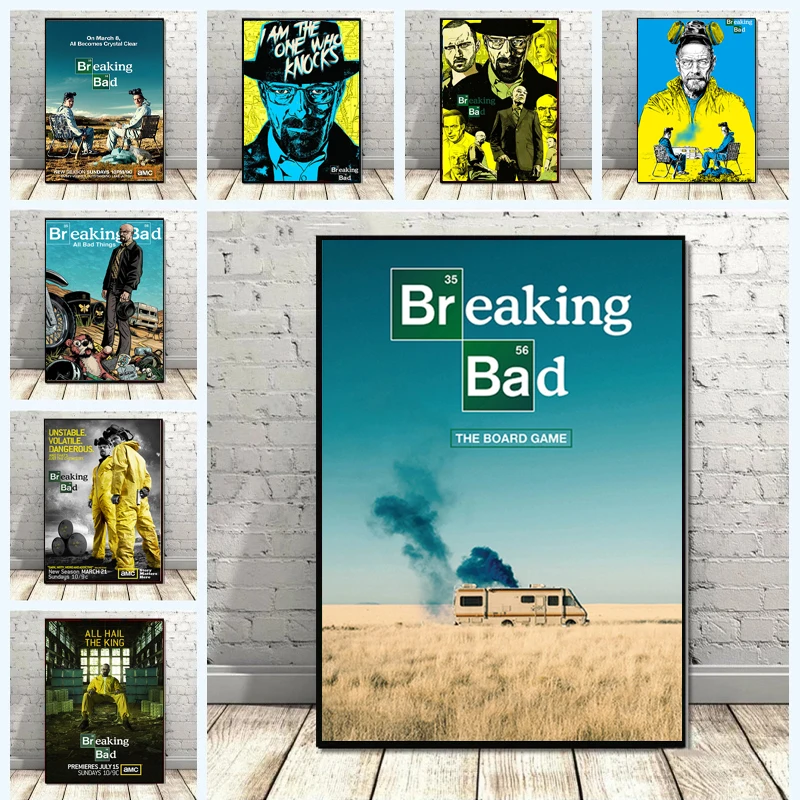 Retro Breaking Classic Bad Character Poster Canvas Painting Wall Art ...