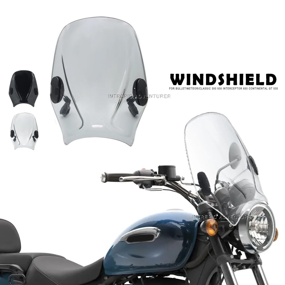 Motorcycle-Windshield-Wind-Screen-Shield-Deflector-Protector-For-Bullet ...