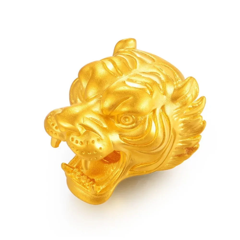 New-Arrival-Pure-24k-Yellow-Gold-Women-3D-Lucky-Tigers-Bead-Pendant ...