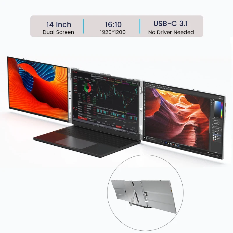 Monitor-port-til-plegable-de-14-pulgadas-pantalla-de-1920x1200-tres ...