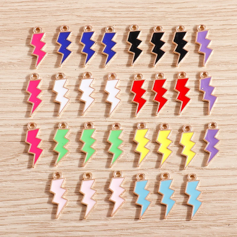 Dijes-de-rel-mpago-esmaltados-para-fabricaci-n-de-joyas-10-piezas ...