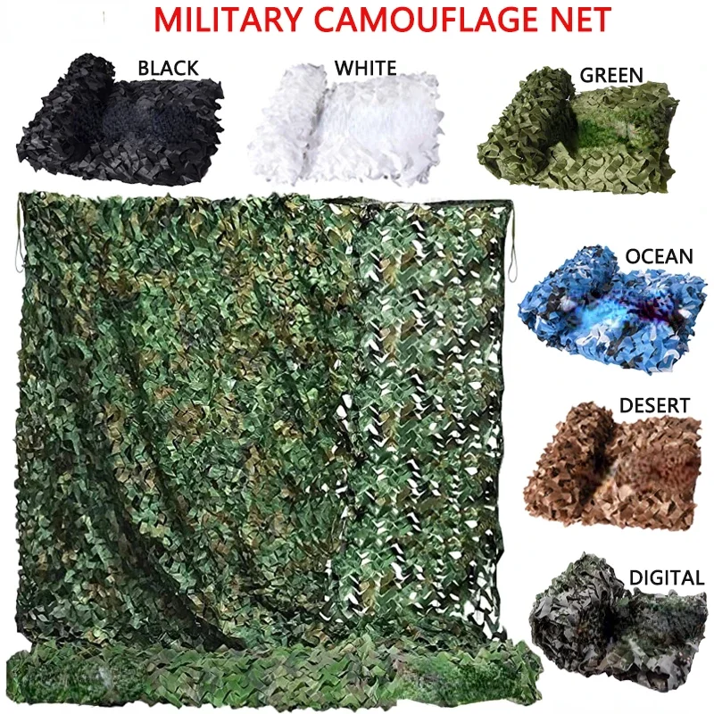 Double-layer reinforced military camouflage hunting net training ...