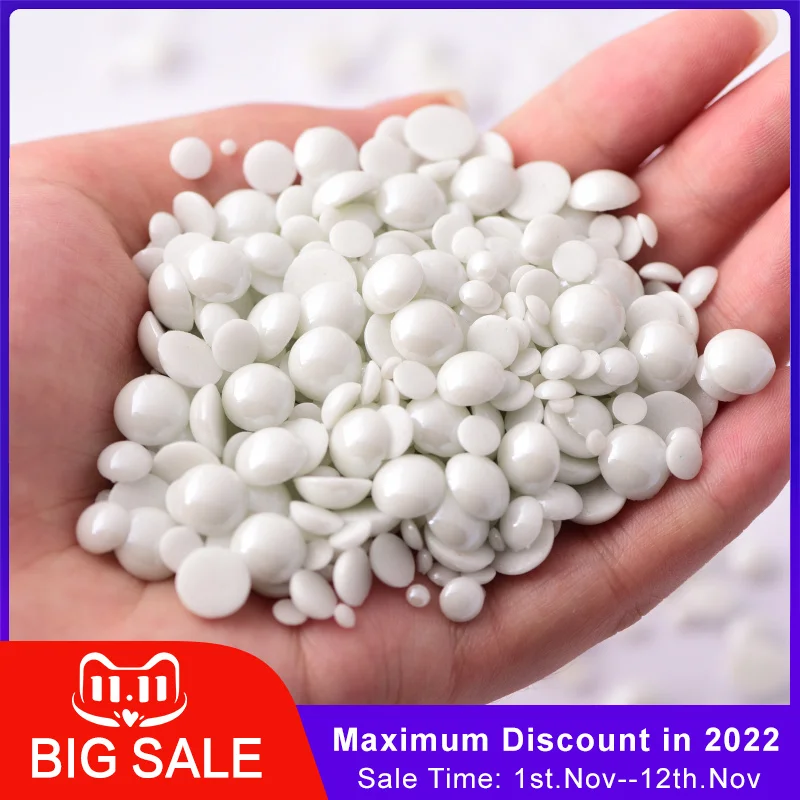 2-10mm New Ceramic Clear Hotfix Rhinestones Flatback Half Round Crystal ...