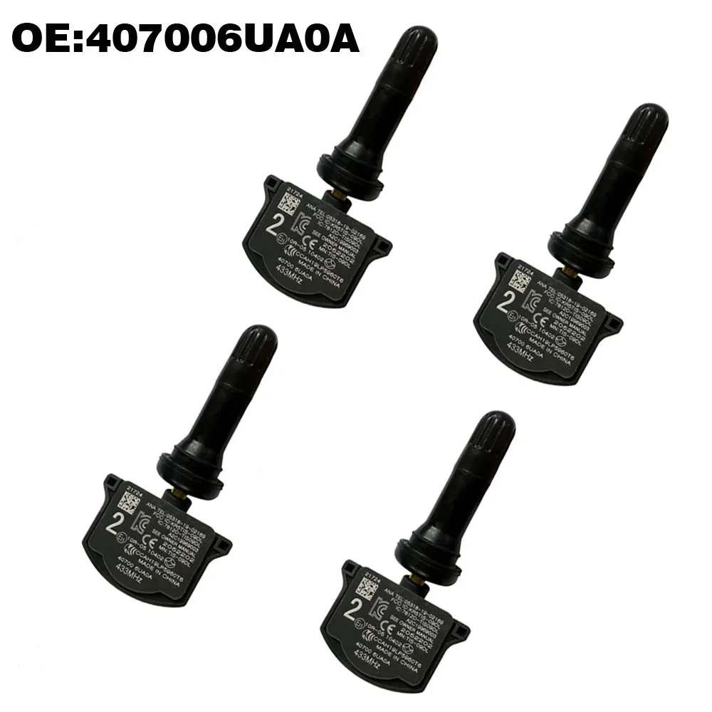 4 PCS 407006UA0A TPMS Tire Pressure Sensor Tyre Monitoring System For ...