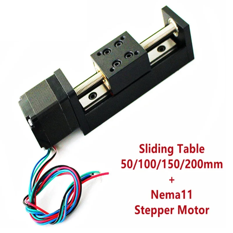 T-type-Mini-Sliding-Table-50-100-150-200mm-For-Linear-Rail-Guide-With ...