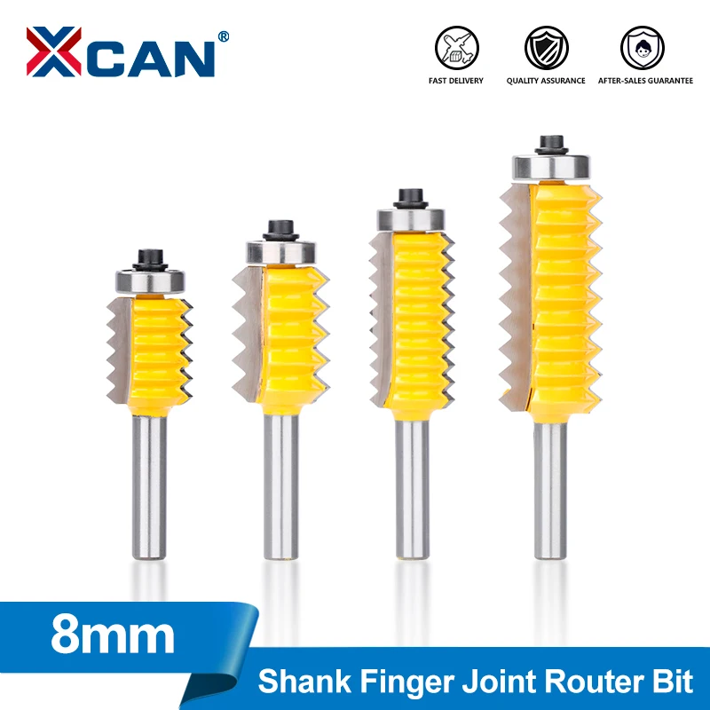 XCAN 1pc doigt Joint colle fraise 8mm tige panneau surélevé V Joint ...