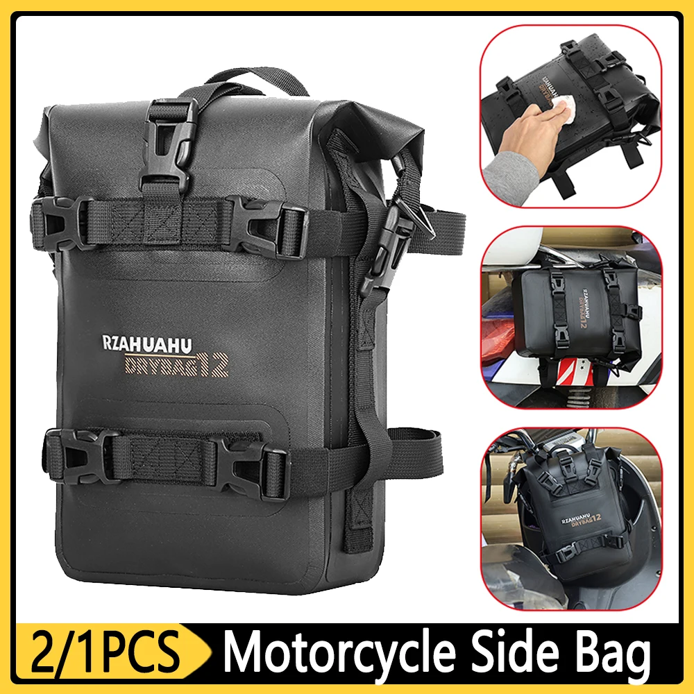 Motorcycle-Waterproof-Side-Bags-Saddle-Bag-Backpack-Frame-Crash-Bars ...