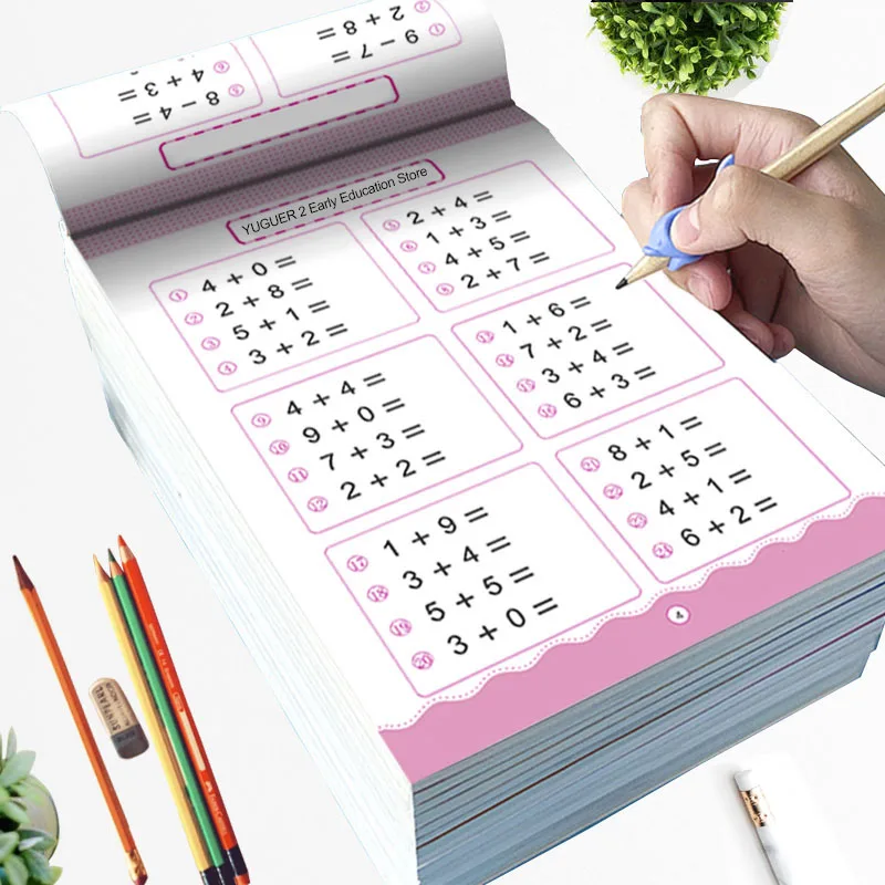 80 Pages/Book Children's Addition and Subtraction Learning Mathematics ...