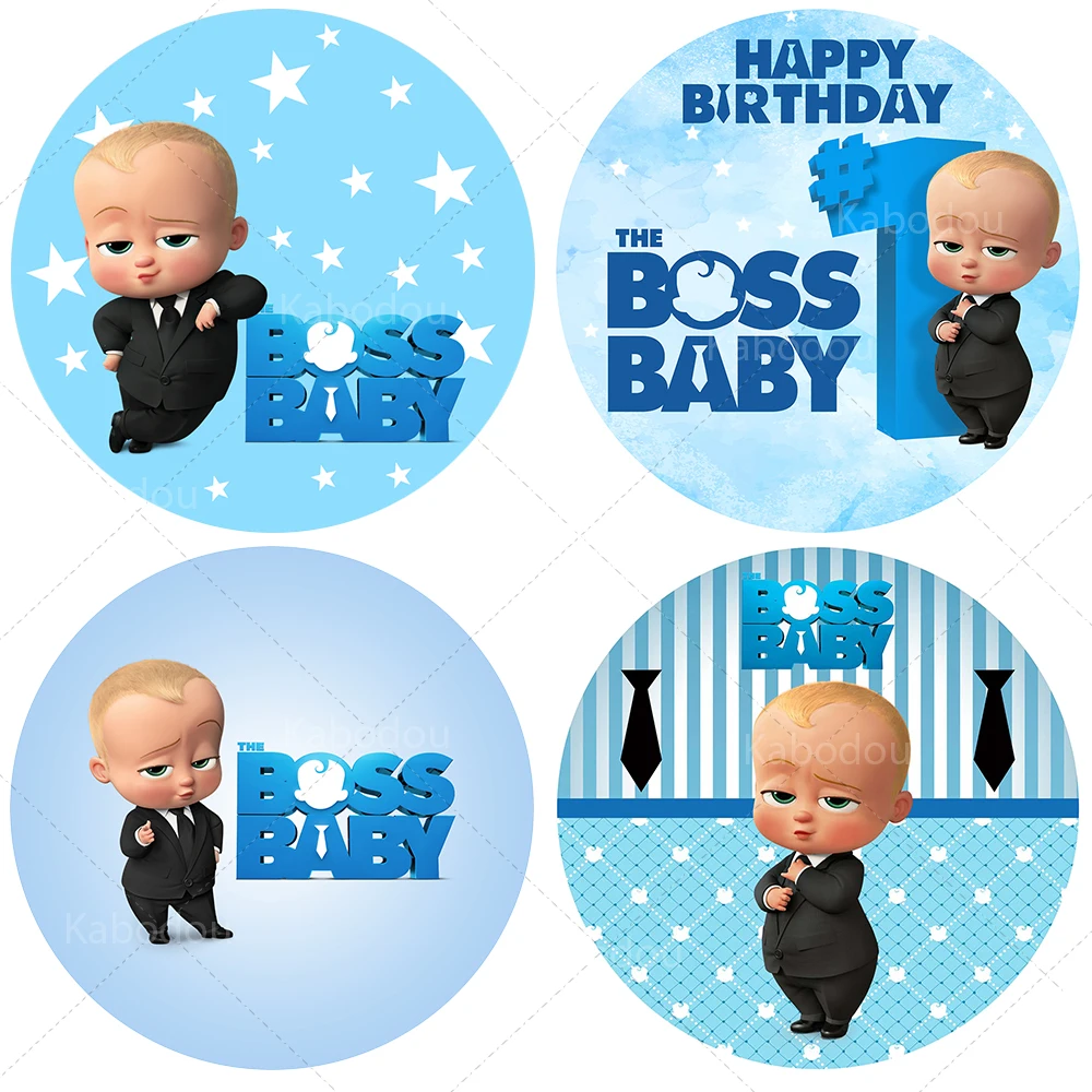 The-Boss-Baby-Party-Round-Backdrop-Cover-Boy-Kid-Birthday-Blue ...