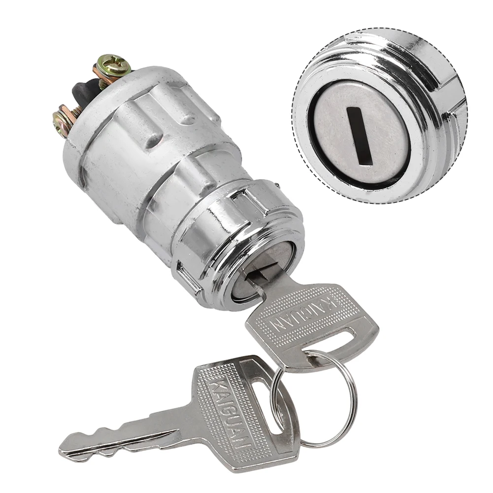 Car Boat Motorcycle Ignition Starter Switch 3 Position W/ 2 Key ON /OFF ...