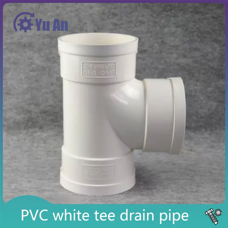 Three-way-Drainage-Pipe-PVC-White-Drain-Pipe-Tee-Drain-Pipe-Fittings ...