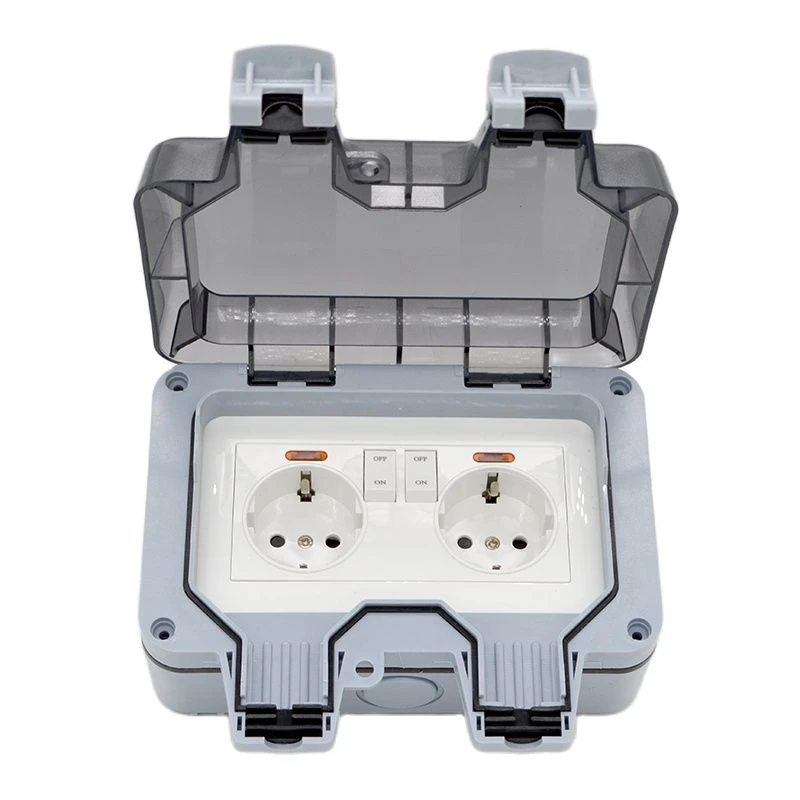 New IP66 Outdoor Waterproof Socket 16A Power Supply Jack Two Position ...