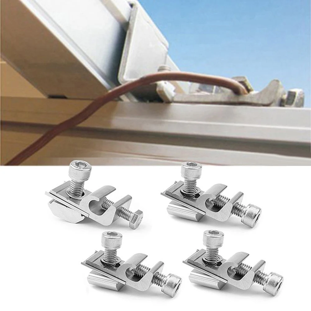 1-4Pcs-Solar-Panel-Mounting-Bracket-Clamps-Ground-Lugs-Fasteners-For ...