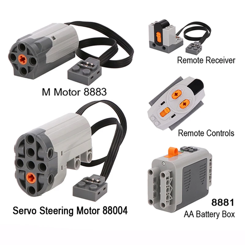 MOC Power Function Extension Kit with High-Tech M/L/XL Servo Motors for ...