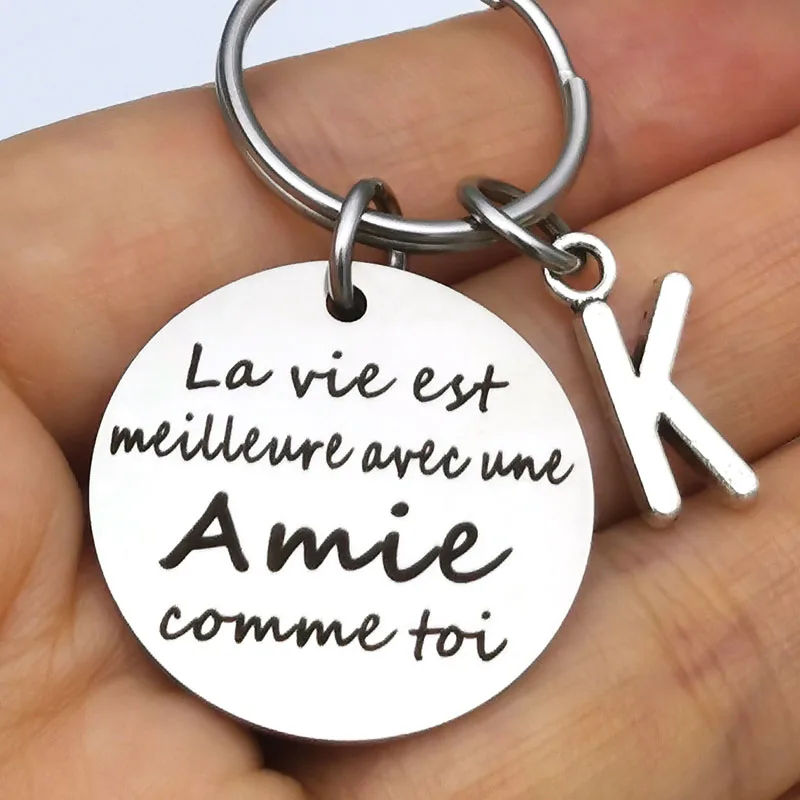 French Amiga Keychain Best Friend Gift Friendship Keychain Birthday ...