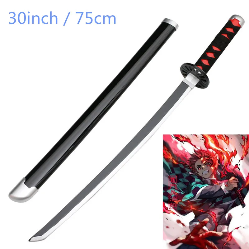 Cosplay-Anime-Kamado-Tanjirou-30inch-Sword-Katana-Agatsuma-Zenitsu-Wood ...