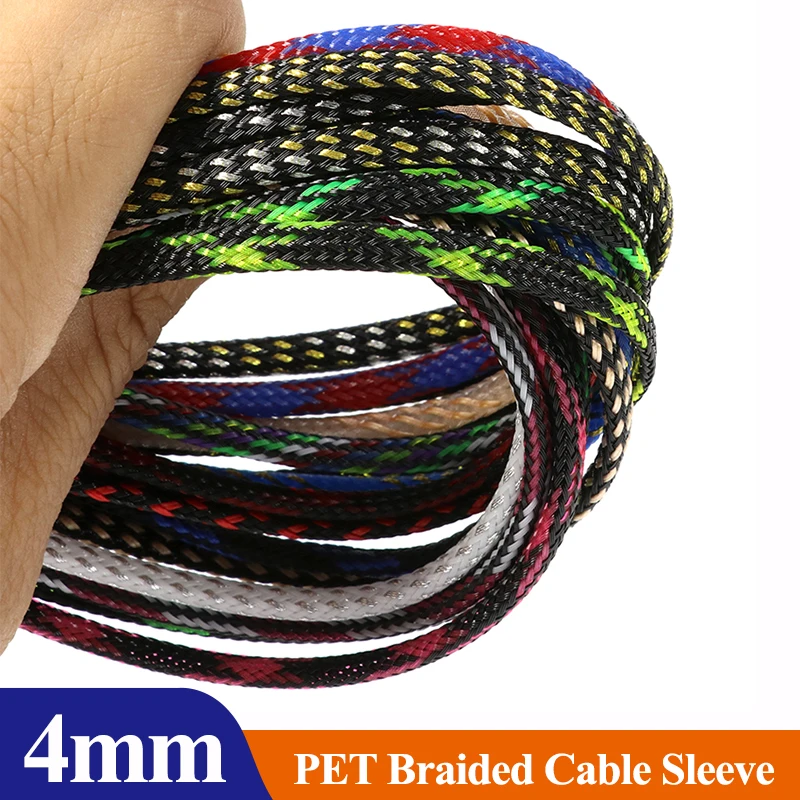 1-50M-PET-Expandable-Cable-Sleeve-4mm-Tight-Braided-High-Density ...