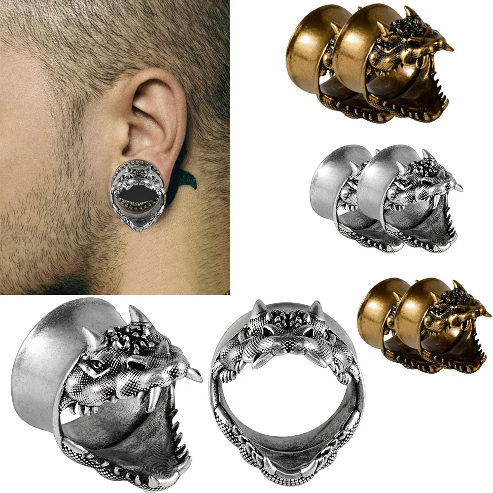 2PC-Copper-Tunnel-Plugs-Expander-Tapers-Ear-Lobe-Stretching-Plugs-With ...