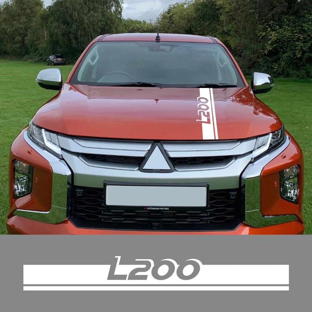 Car-Hood-Sticker-For-Mitsubishi-L200-Triton-Pickup-Stripes-Kit-Style ...