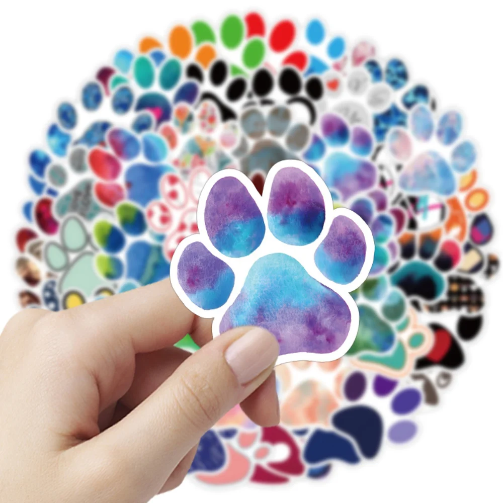 10-60PCS-Cute-Cartoon-dog-paw-Stickers-Motorcycle-Luggage-Guitar ...