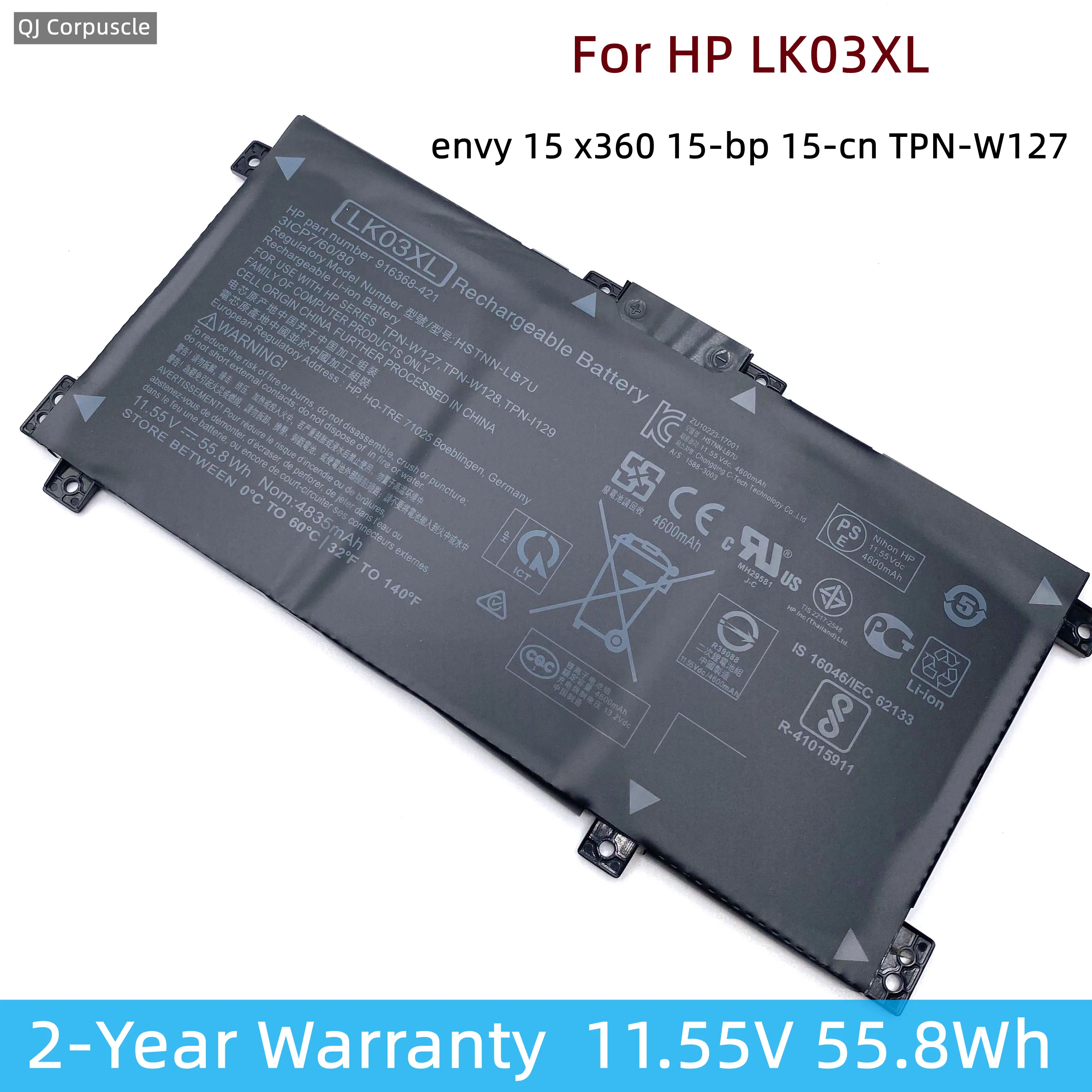 NEW Original LK03XL Laptop Battery For HP envy 15 x360 15-bp 15-cn TPN ...