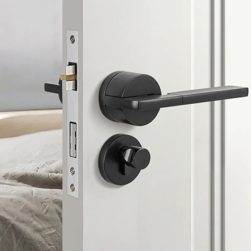 Indoor-Silent-Door-Lock-Solid-Wood-Bedroom-Magnetic-Suction-Room-Door ...