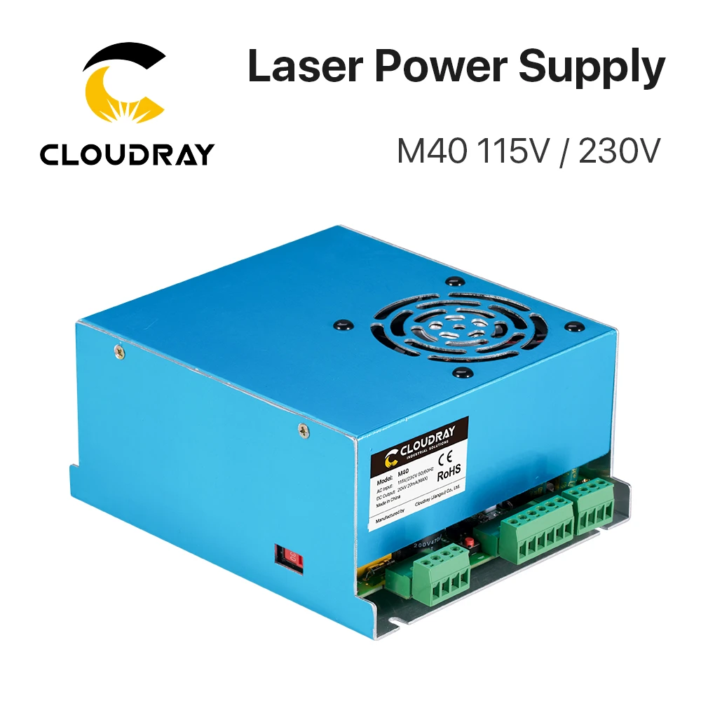 Cloudray 40w Co2 Laser Power Supply Myjg 40wt 110v/220v For Laser Tube Engraving Cutting Machine ...