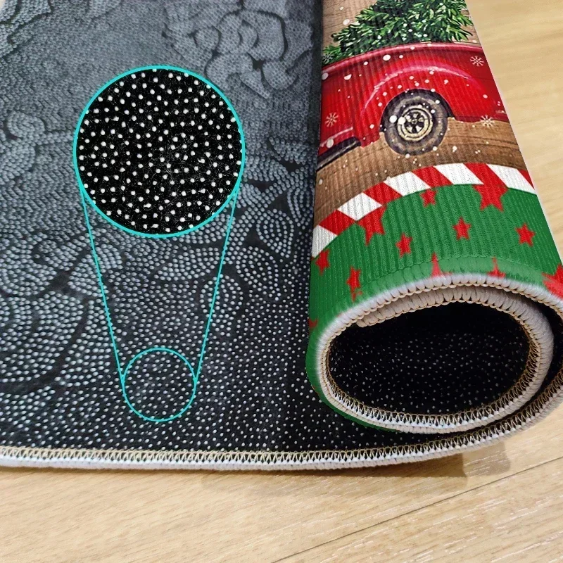 Рождественская комната, украшение для пола, ковер, кухонный коврик ...