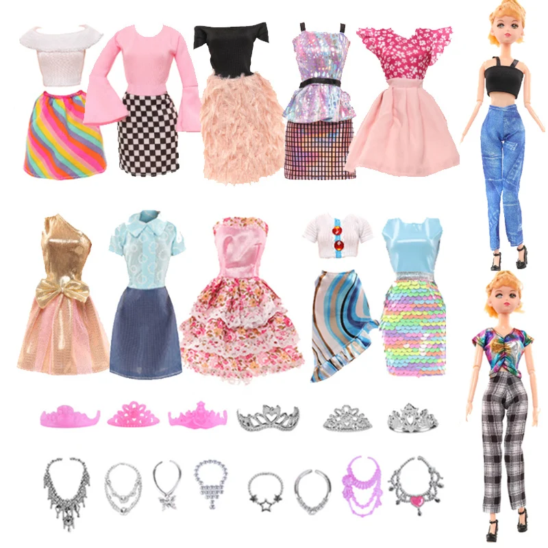 Barbie-Doll-roupas-e-acess-rios-conjunto-para-meninas-vestir-se ...