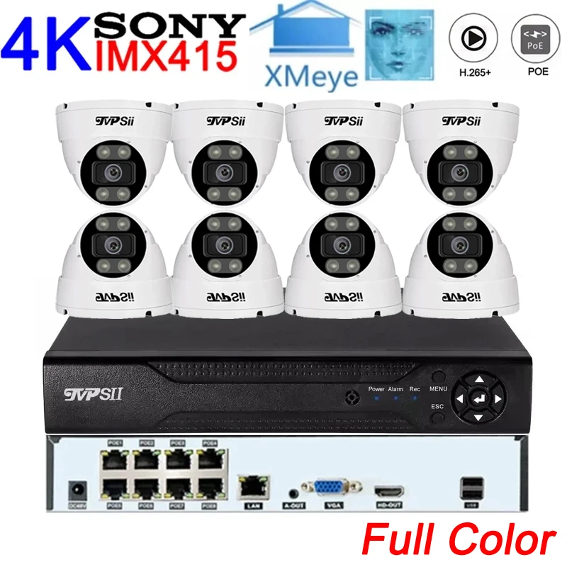 Full-Color-Infrared-4K-8MP-Sony-IMX415-H-265-Metal-Dome-ONVIF-Face ...