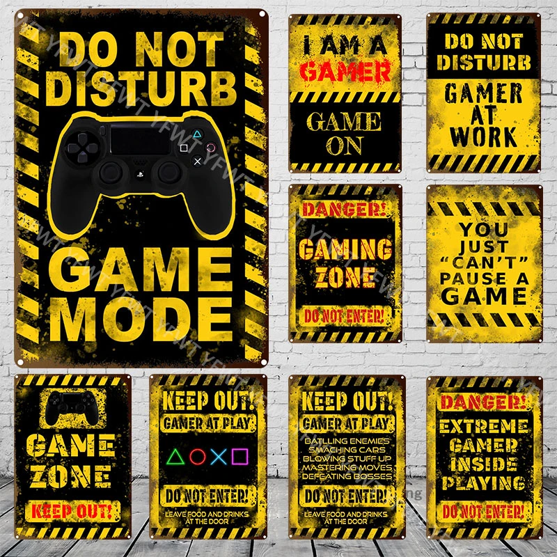 Gaming World Retro Plaques Metal Tin Signs Garden Decor Computer Wall ...