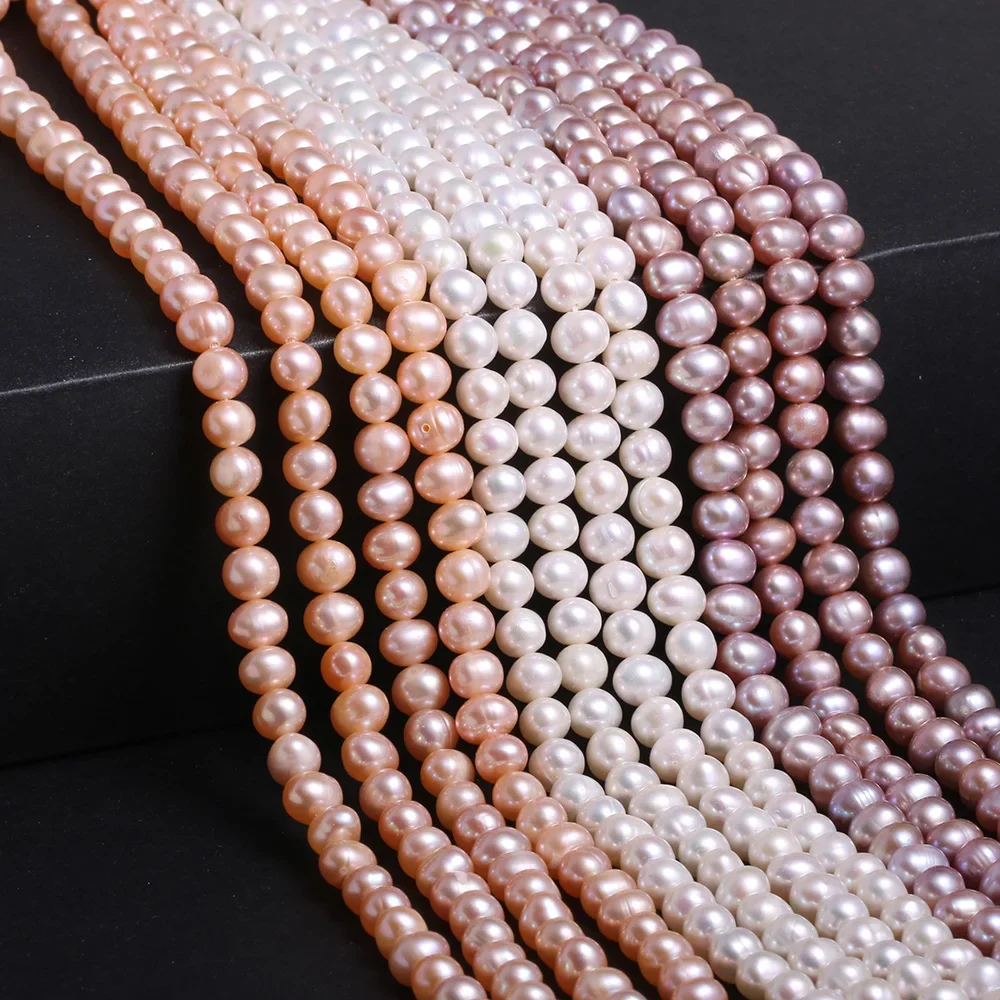 Natural-Freshwater-Pearl-Beads-High-Quality-Potato-shaped-Punch-Loose ...