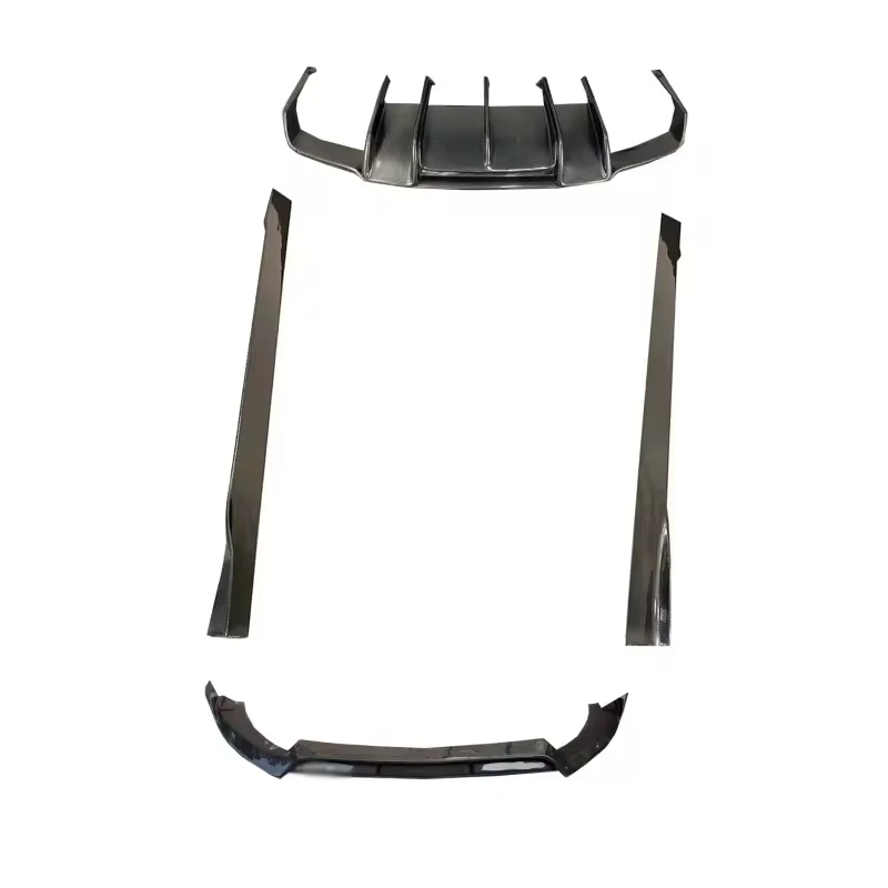 Carbon Fiber Front Bumper Lip Side Mirrors Skirts Spoiler Rear Diffuser ...