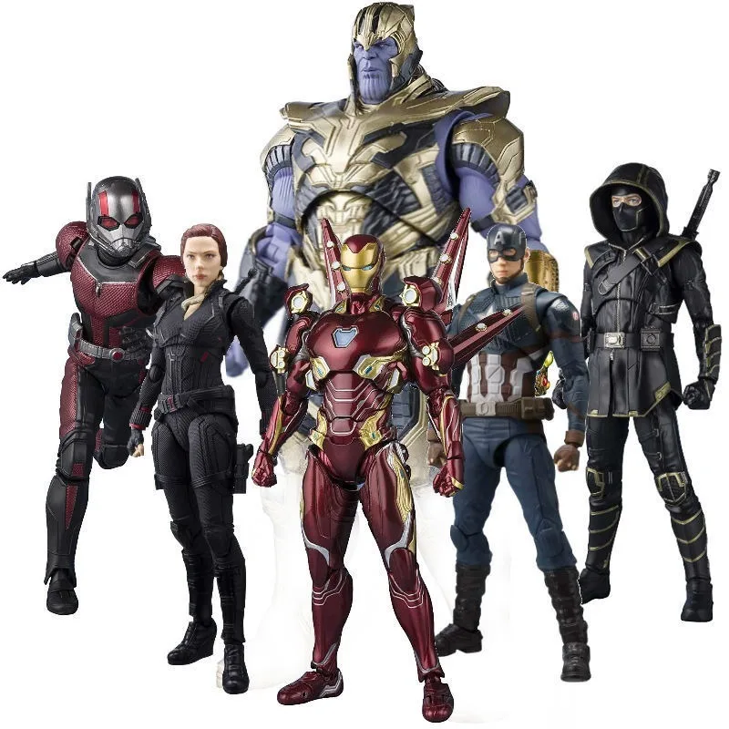 Marvel-SHF-The-Avengers-Iron-Man-Thanos-Captain-America-Spider-Man ...