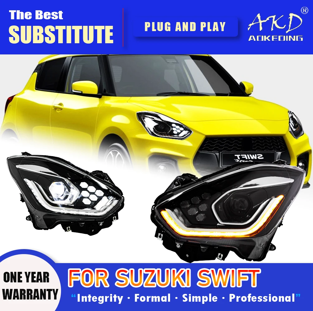 AKD-Head-Lamp-for-Suzuki-Swift-LED-Headlight-2017-2021-Headlights-Swift ...