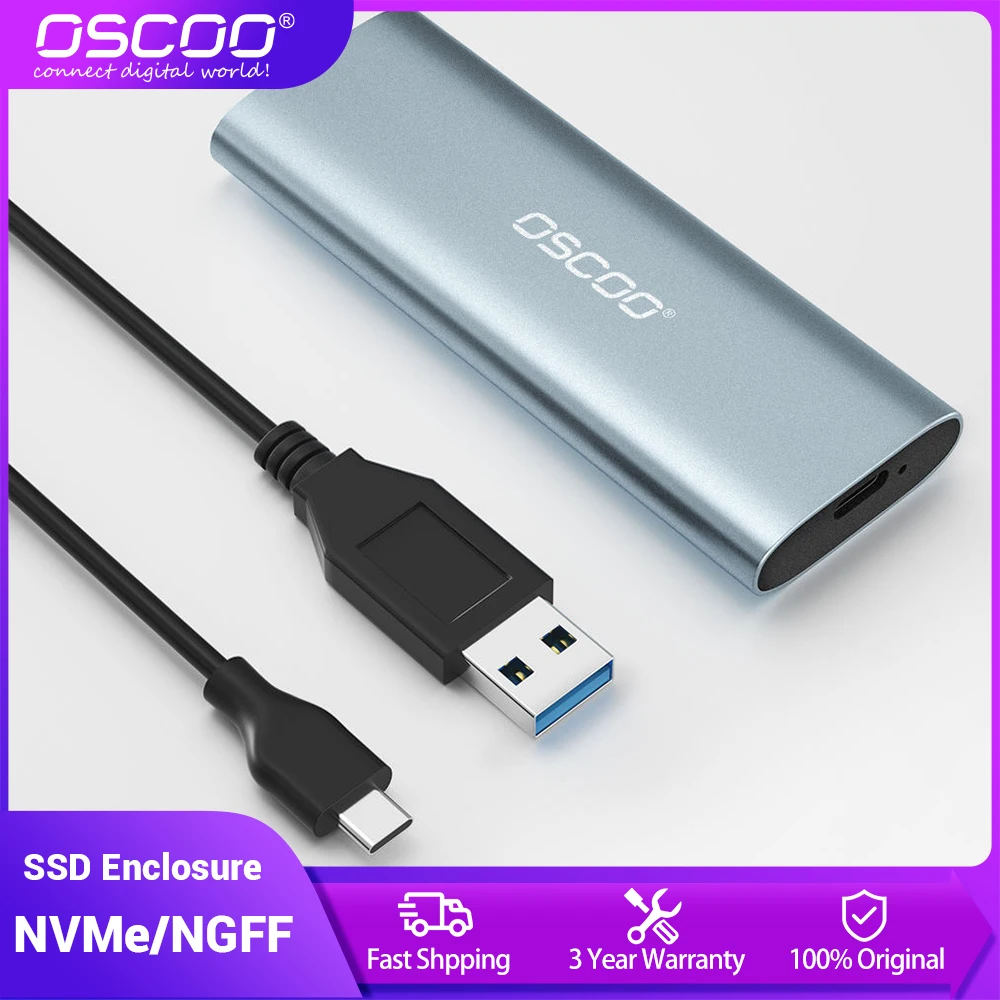 OSCOO-SSD-Case-M-2-NVMe-Case-Enclosure-USB-C-PCIe-M2-SSD-Caddy-For ...