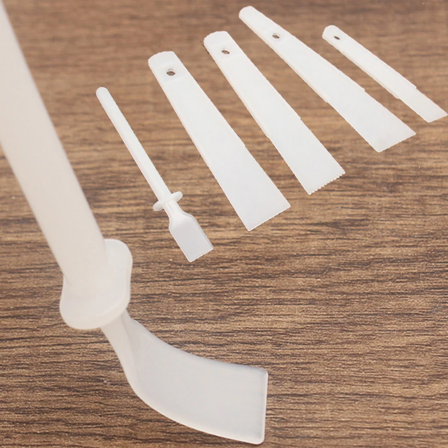 3-5pcs-Plastic-Leather-Scraper-Gumming-Glue-Gluing-Piece-Carving-Tools ...