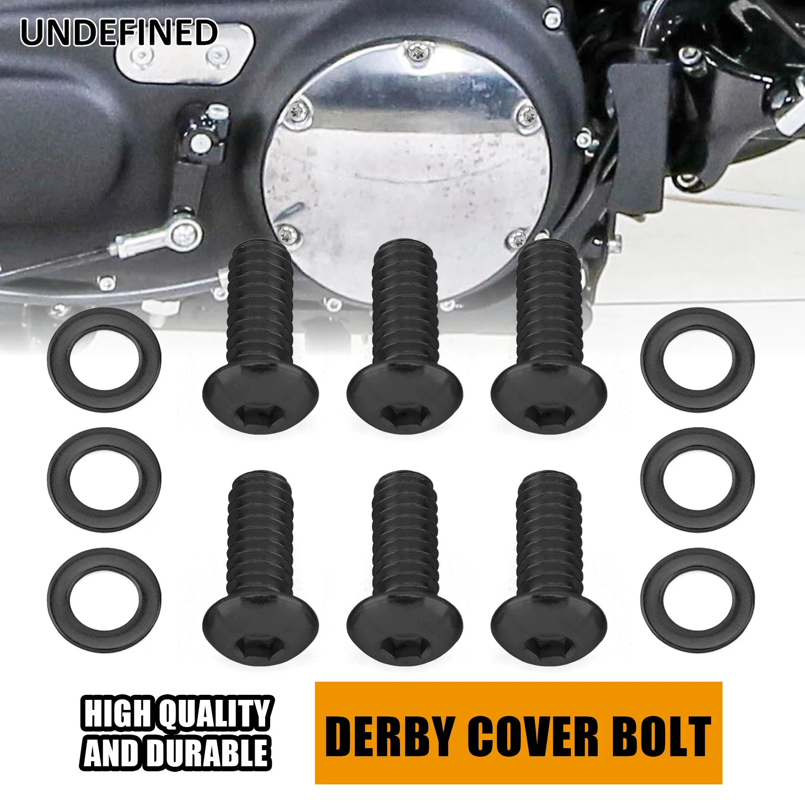 Motorcycle Stainless Derby Cover Allen Screw Bolt Washers For Harley ...