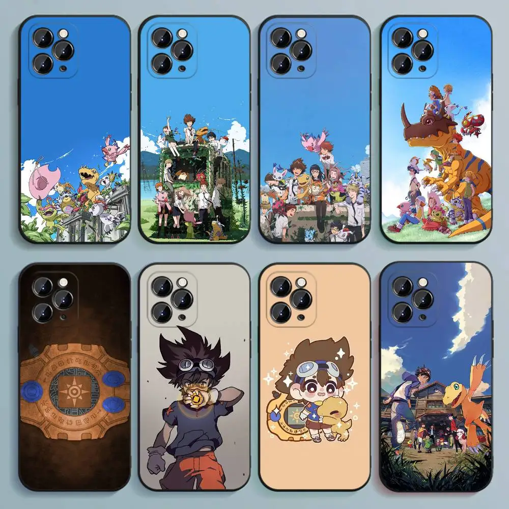 Cute Digimon Digital Monster Phone Case For iPhone 17,16,15,14,13,12 ...