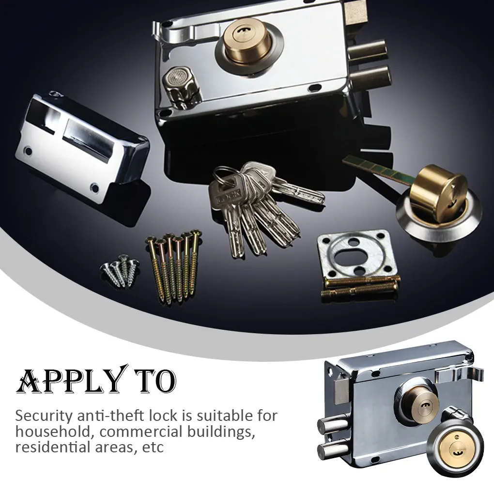 Exterior-Iron-Door-Locks-Security-Anti-Theft-Lock-Multiple-Insurance ...