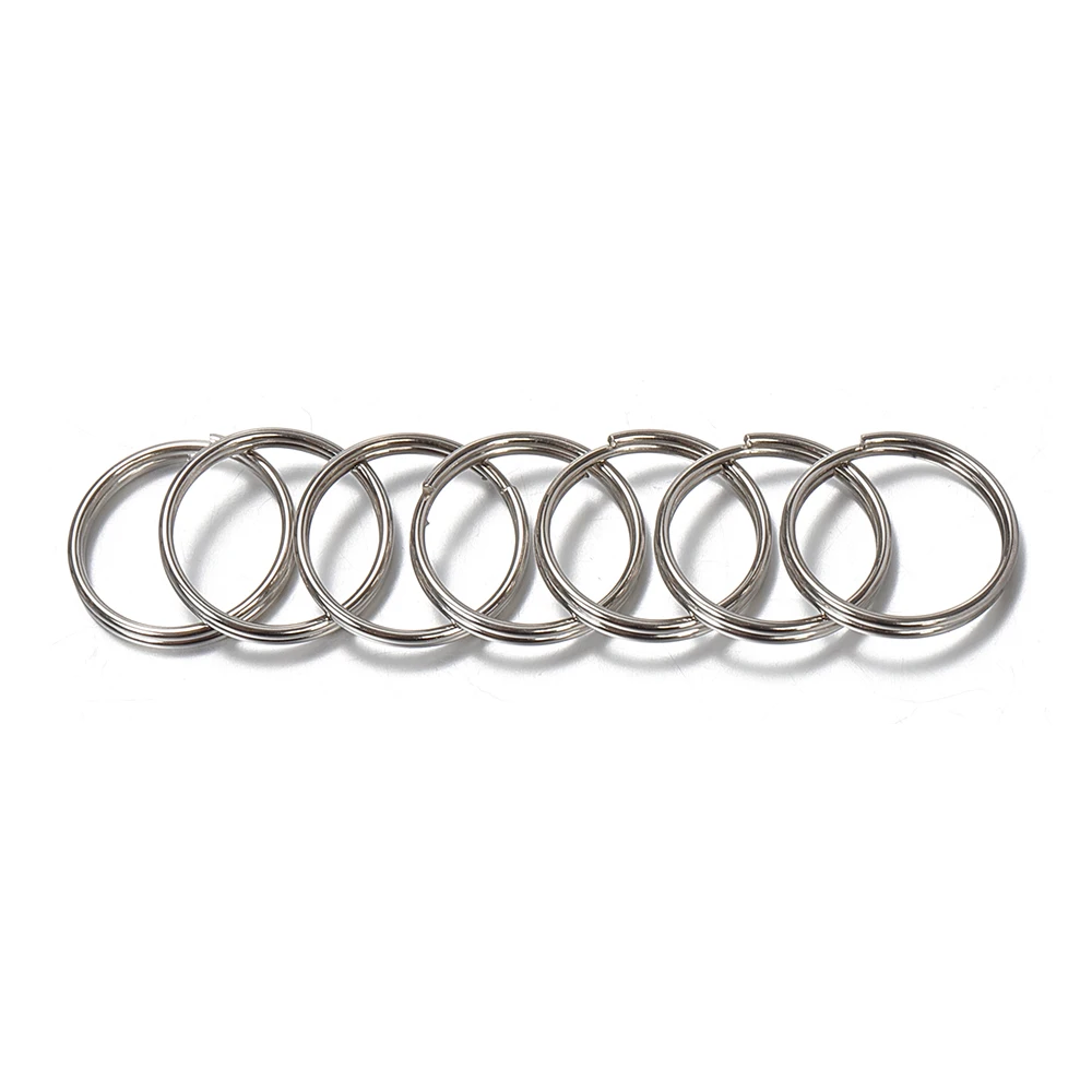 100Pcs 6-20mm Metal Double Loop Jump Rings Keychain Pendant Connectors ...