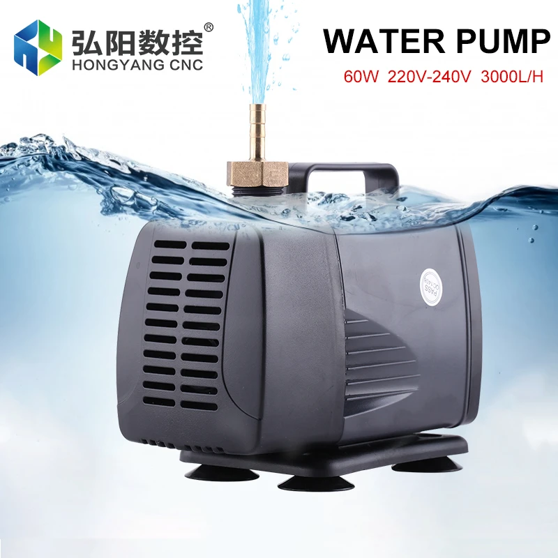 60w 3.0m Submersible Pump 3000l/h Aquarium Water Pump For Cnc Router ...