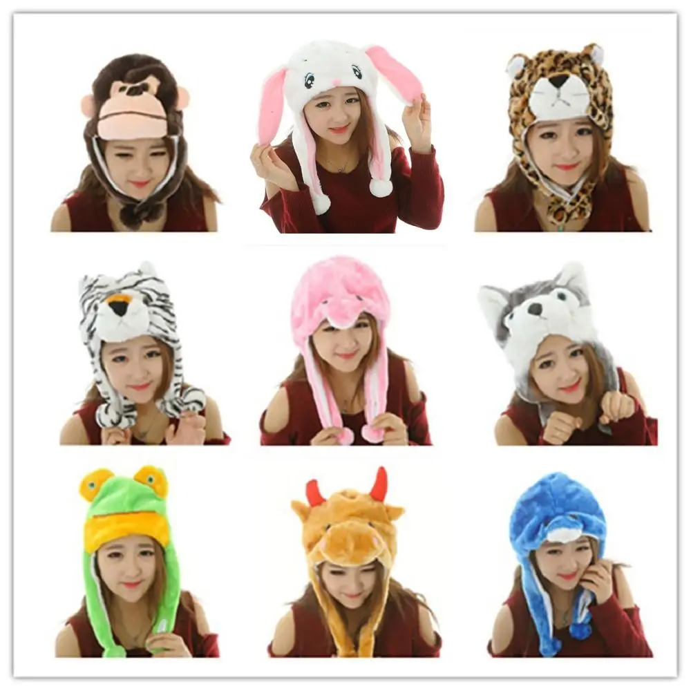 Chapeau mobile en peluche de dessin animé pour la protection des ...