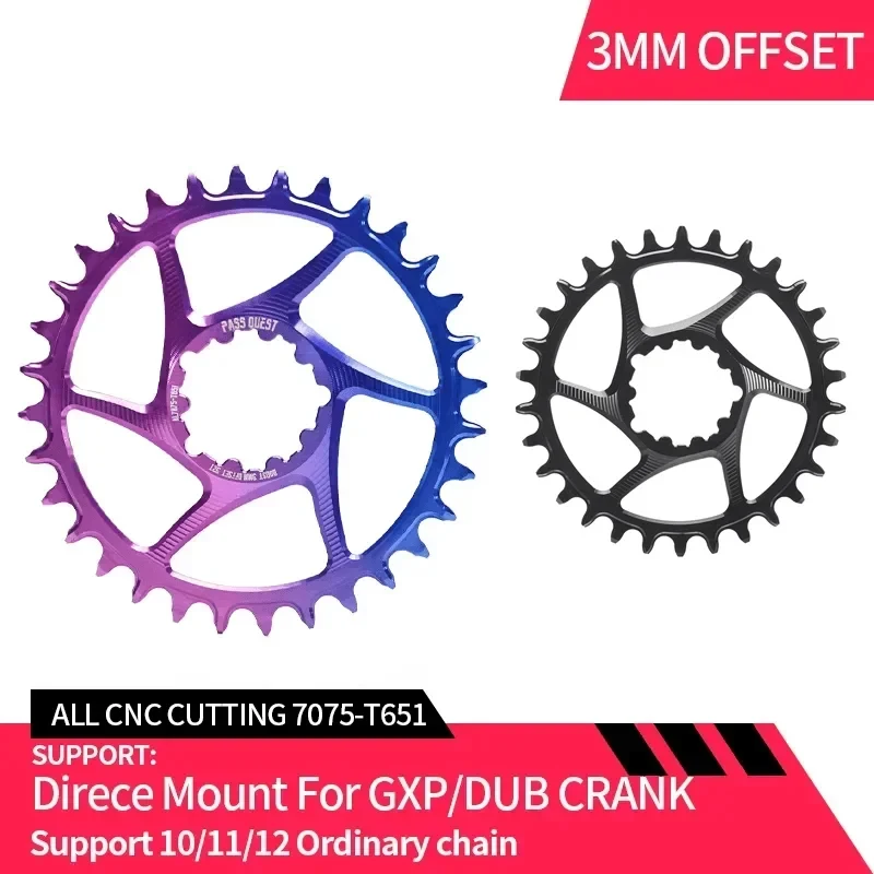 3mm-Offset-Chainring-for-SRAM-Xx1-Eagle-Crankset-Colorful-Black-Sliver ...