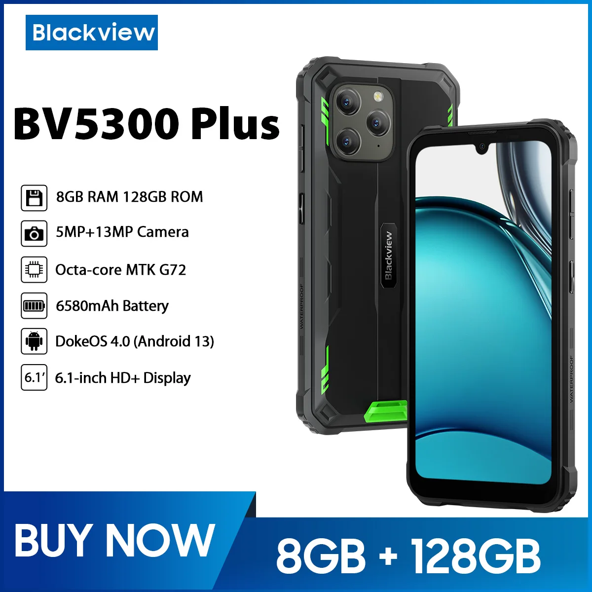 Black-view-bv5300-plus-robustes-Smartphone-6-1-HD-Display-Octa-Core-G72 ...