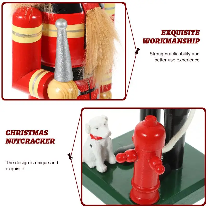 Fireman Nutcracker Statue Decor Christmas Party - Top Buy American