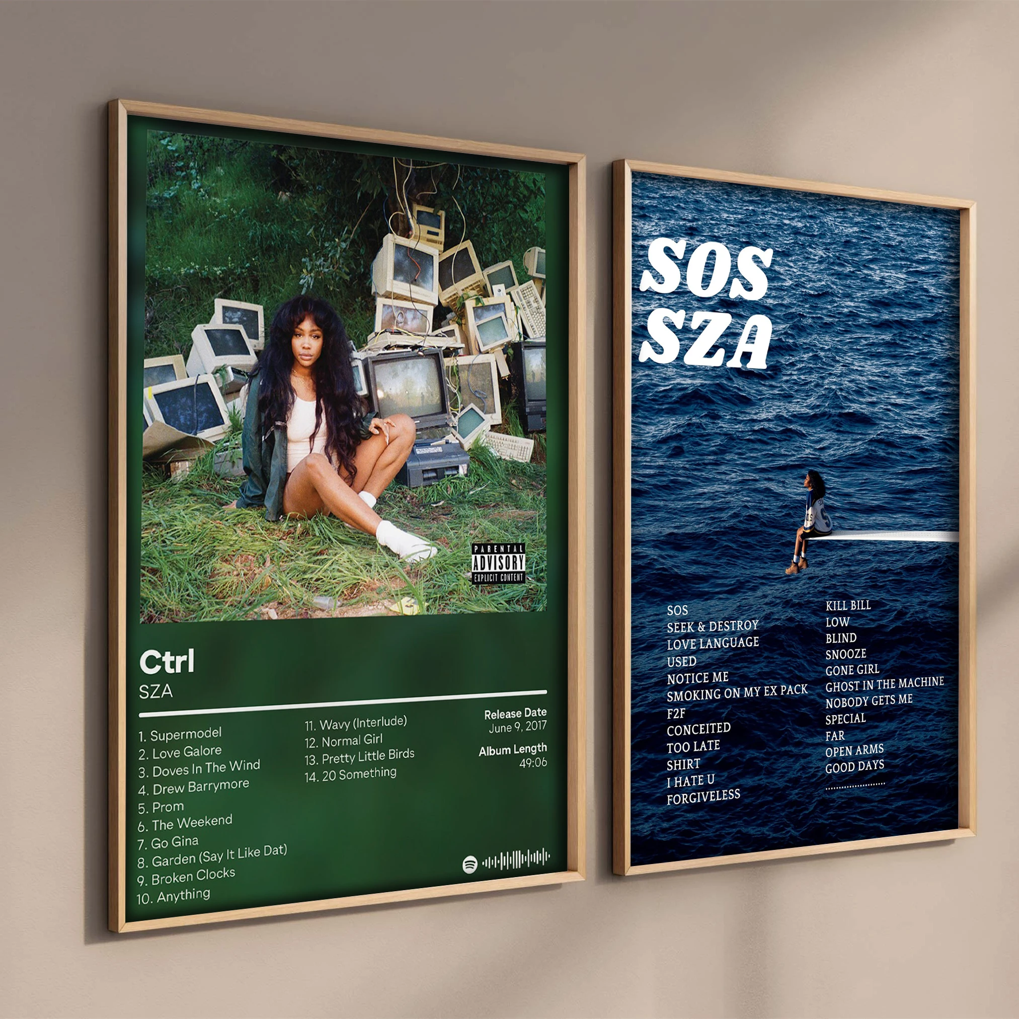 New-Music-Album-SZA-Sos-Poster-Aesthetics-Rap-Hip-Hop-Ctrl-Canvas ...