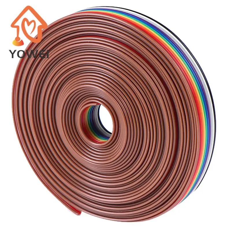 5meters-lot-Ribbon-Cable-10WAY-Flat-Color-Rainbow-Ribbon-Cable-Wire ...